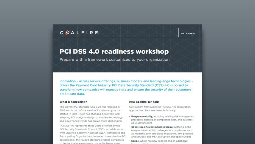 The Great Divide of PCI DSS v4.0 | Coalfire
